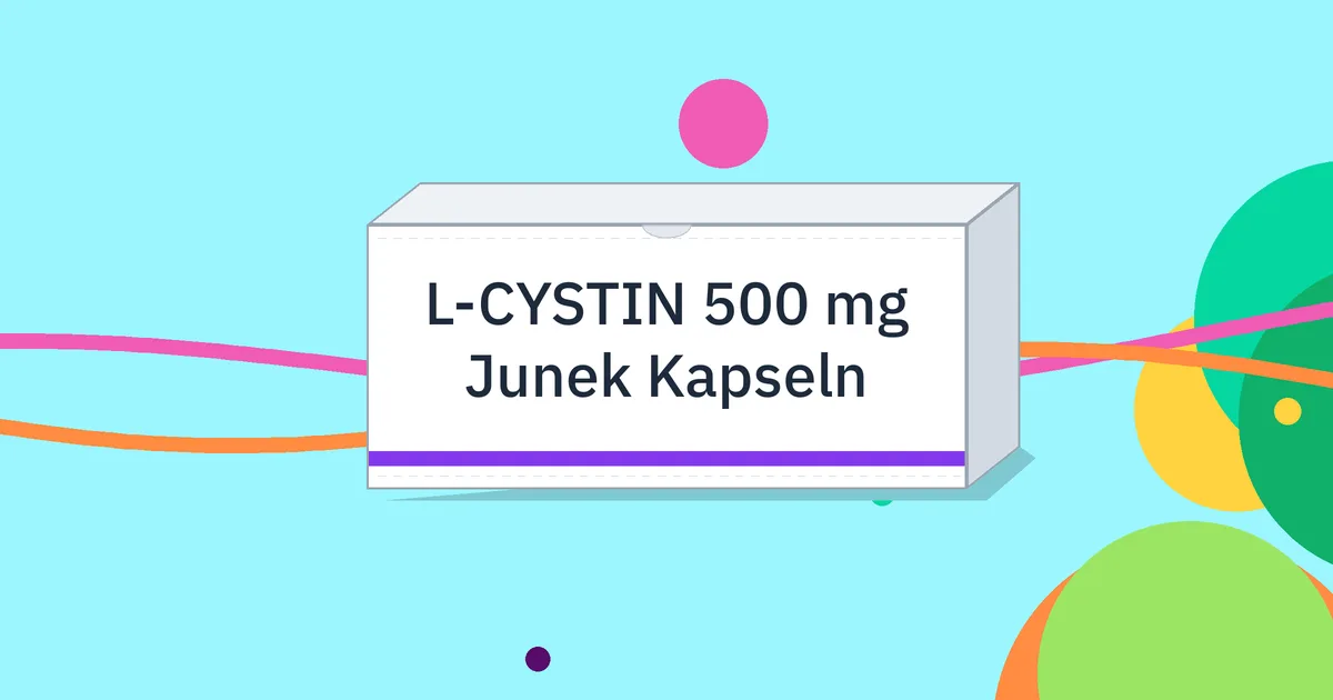 Symbolbild: Packung mit der Aufschrift L-CYSTIN 500 mg Junek Kapseln (PZN 00132428) – Verfügbarkeit und Bezug in Apotheken in Frankfurt am Main