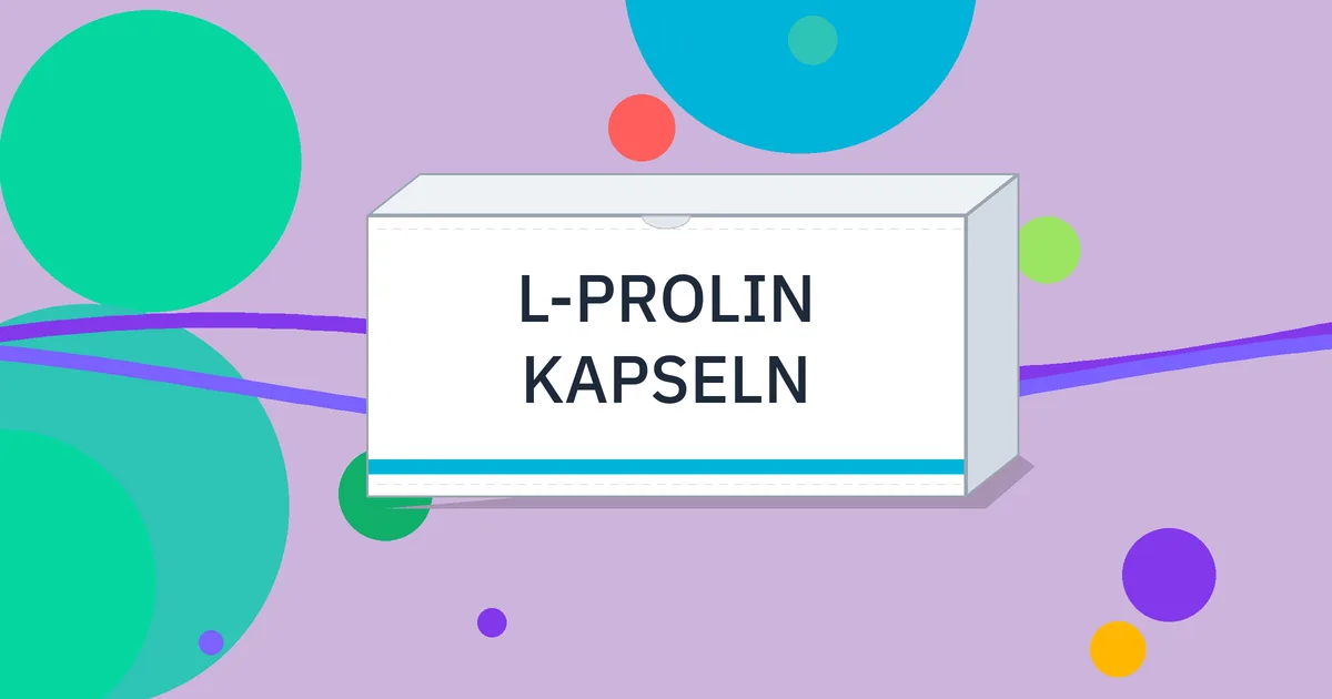 Symbolbild: Packung mit der Aufschrift L-PROLIN KAPSELN (PZN 10310368) – Verfügbarkeit und Bezug in Apotheken in Frankfurt am Main