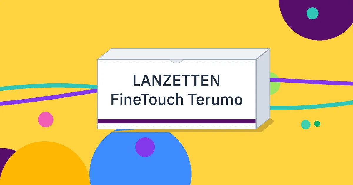 Symbolbild: Packung mit der Aufschrift LANZETTEN FineTouch Terumo (PZN 16916391) – Verfügbarkeit und Bezug in Apotheken in Frankfurt am Main