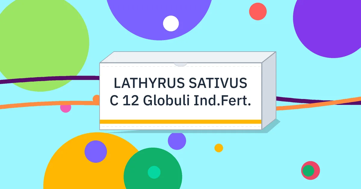 Symbolbild: Packung mit der Aufschrift LATHYRUS SATIVUS C 12 Globuli Ind.Fert. (PZN 17680192) – Verfügbarkeit und Bezug in Apotheken in Frankfurt am Main