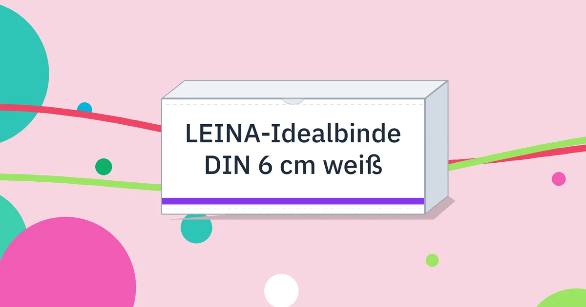 Symbolbild: Packung mit der Aufschrift LEINA-Idealbinde DIN 6 cm weiß (PZN 08716086) – Verfügbarkeit und Bezug in Apotheken in Frankfurt am Main