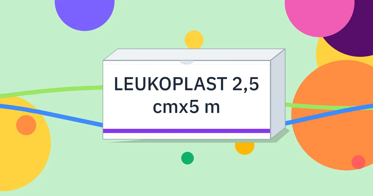 Symbolbild: Packung mit der Aufschrift LEUKOPLAST 2,5 cmx5 m (PZN 12655290) – Verfügbarkeit und Bezug in Apotheken in Frankfurt am Main