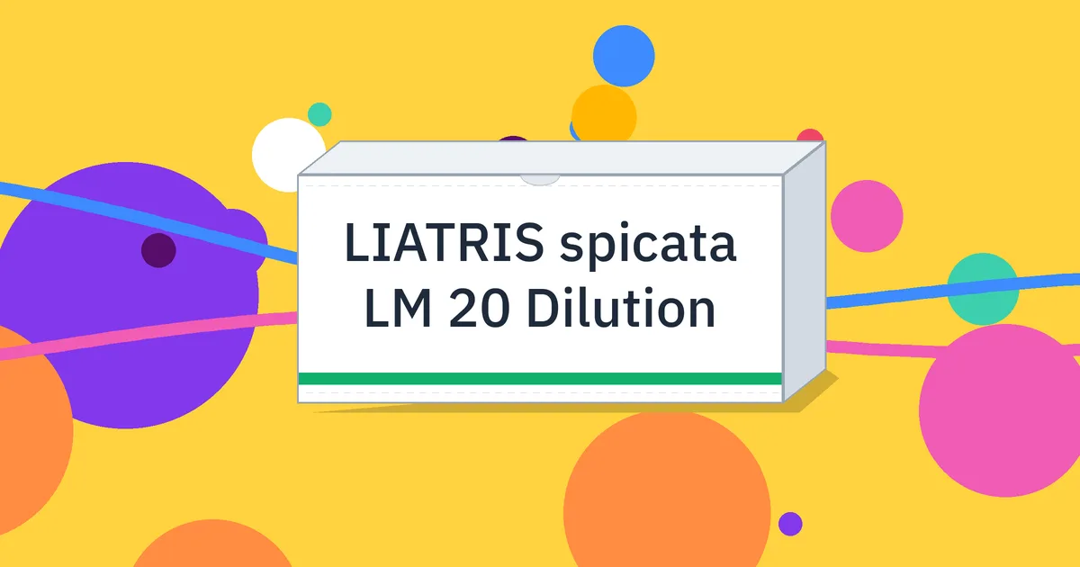 Symbolbild: Packung mit der Aufschrift LIATRIS spicata LM 20 Dilution (PZN 13528808) – Verfügbarkeit und Bezug in Apotheken in Frankfurt am Main
