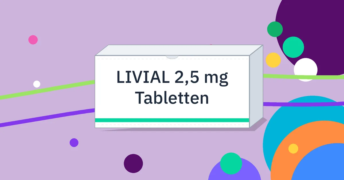 Symbolbild: Packung mit der Aufschrift LIVIAL 2,5 mg Tabletten (PZN 18722917) – Verfügbarkeit und Bezug in Apotheken in Frankfurt am Main