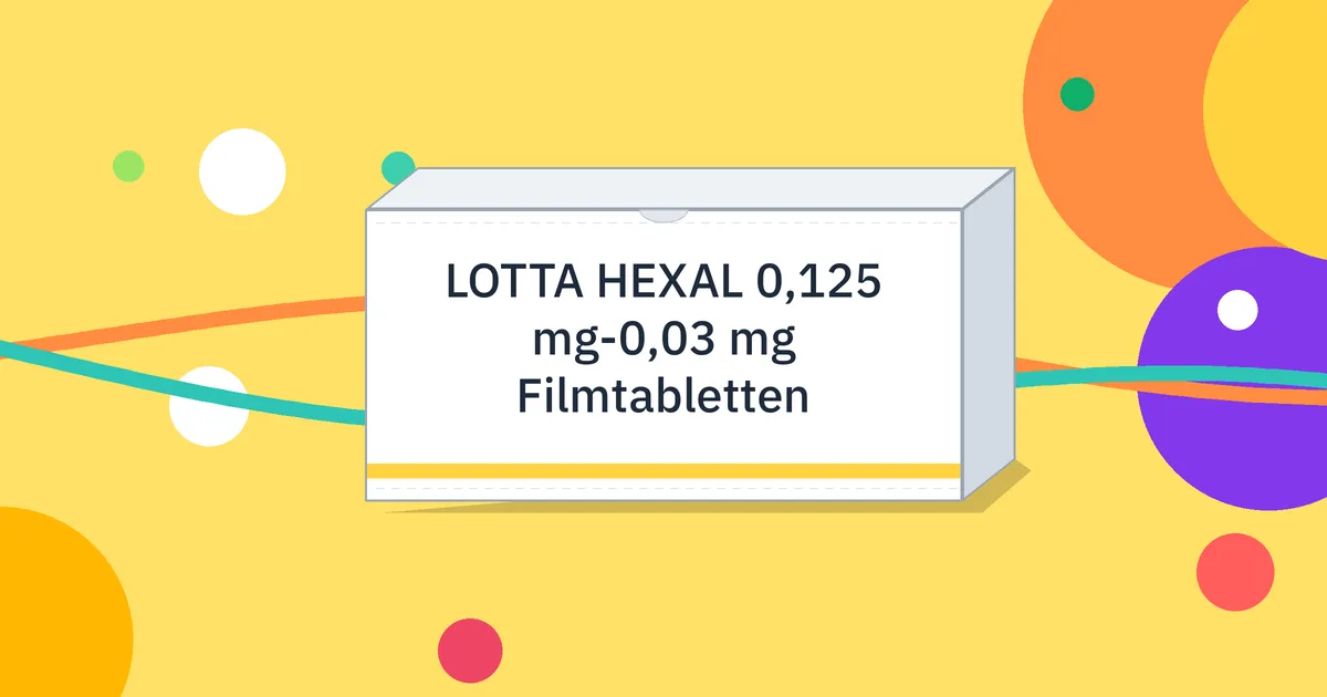 Symbolbild: Packung mit der Aufschrift LOTTA HEXAL 0,125 mg-0,03 mg Filmtabletten (PZN 10143781) – Verfügbarkeit und Bezug in Apotheken in Frankfurt am Main