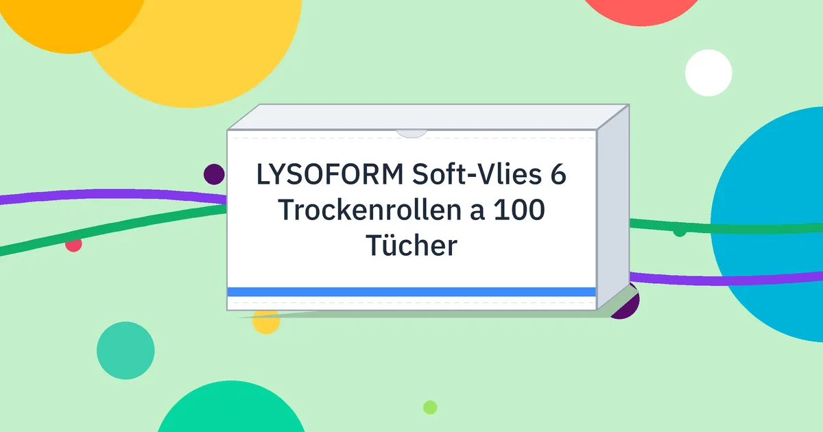 Symbolbild: Packung mit der Aufschrift LYSOFORM Soft-Vlies 6 Trockenrollen a 100 Tücher (PZN 19979920) – Verfügbarkeit und Bezug in Apotheken in Frankfurt am Main