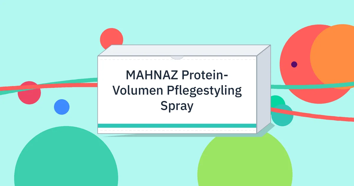 Symbolbild: Packung mit der Aufschrift MAHNAZ Protein-Volumen Pflegestyling Spray (PZN 10314283) – Verfügbarkeit und Bezug in Apotheken in Frankfurt am Main