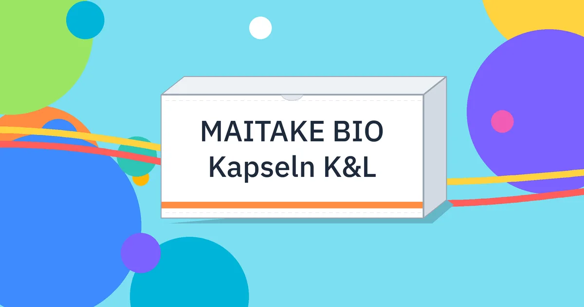 Symbolbild: Packung mit der Aufschrift MAITAKE BIO Kapseln K&L (PZN 17962565) – Verfügbarkeit und Bezug in Apotheken in Frankfurt am Main