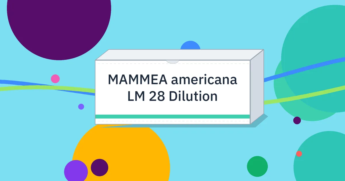 Symbolbild: Packung mit der Aufschrift MAMMEA americana LM 28 Dilution (PZN 13540525) – Verfügbarkeit und Bezug in Apotheken in Frankfurt am Main
