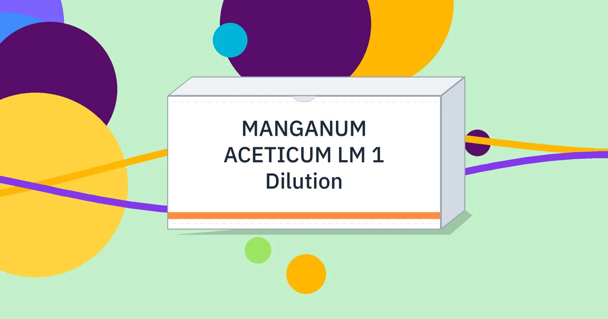 Symbolbild: Packung mit der Aufschrift MANGANUM ACETICUM LM 1 Dilution (PZN 12942227) – Verfügbarkeit und Bezug in Apotheken in Frankfurt am Main