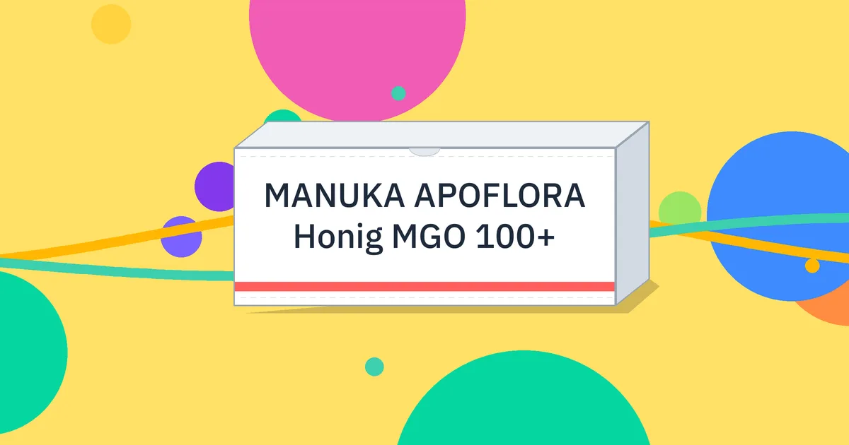 Symbolbild: Packung mit der Aufschrift MANUKA APOFLORA Honig MGO 100+ (PZN 20382127) – Verfügbarkeit und Bezug in Apotheken in Frankfurt am Main