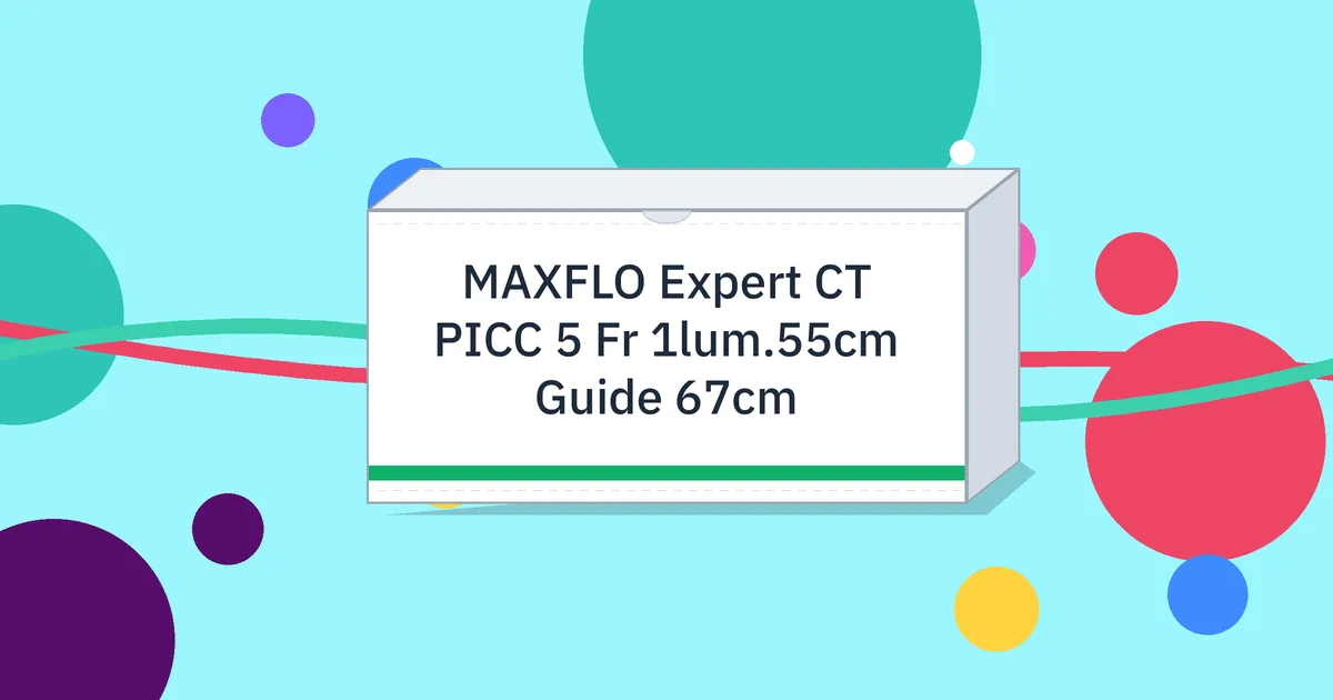 Symbolbild: Packung mit der Aufschrift MAXFLO Expert CT PICC 5 Fr 1lum.55cm Guide 67cm (PZN 15208829) – Verfügbarkeit und Bezug in Apotheken in Frankfurt am Main