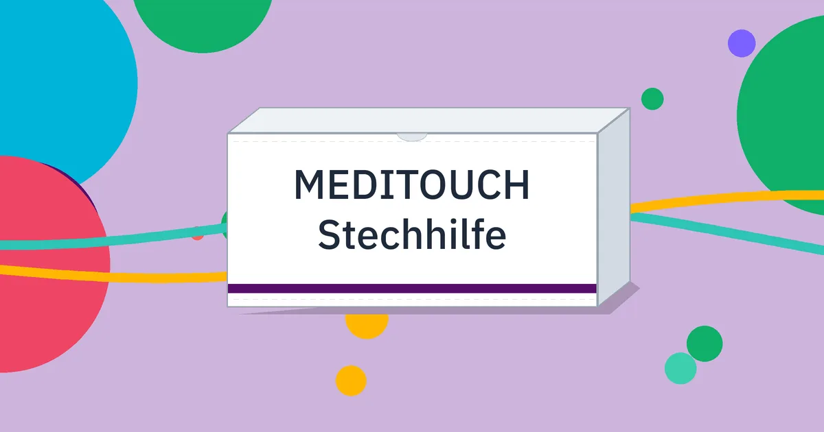 Symbolbild: Packung mit der Aufschrift MEDITOUCH Stechhilfe (PZN 14285101) – Verfügbarkeit und Bezug in Apotheken in Frankfurt am Main