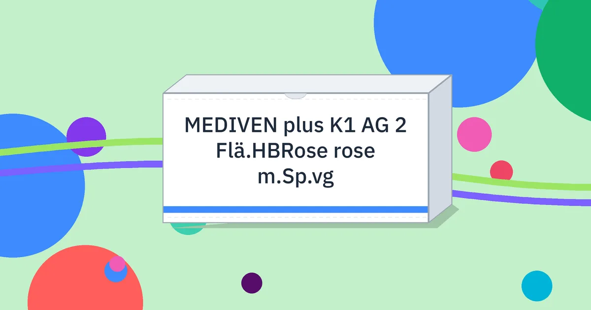 Symbolbild: Packung mit der Aufschrift MEDIVEN plus K1 AG 2 Flä.HBRose rose m.Sp.vg (PZN 15911960) – Verfügbarkeit und Bezug in Apotheken in Frankfurt am Main