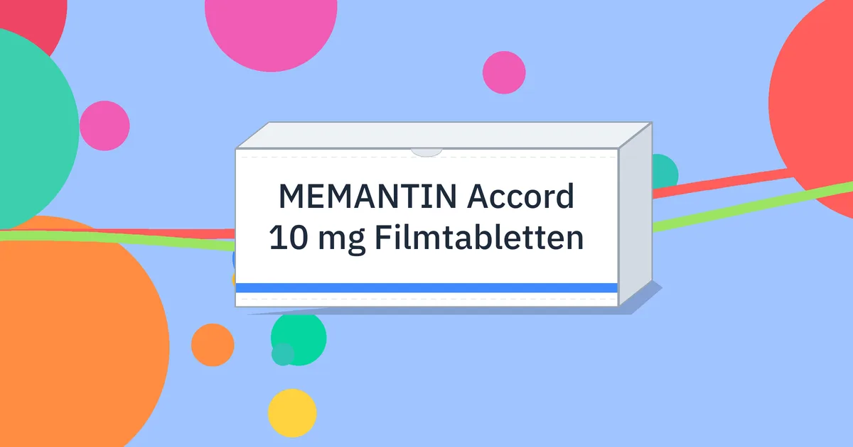 Symbolbild: Packung mit der Aufschrift MEMANTIN Accord 10 mg Filmtabletten (PZN 11303123) – Verfügbarkeit und Bezug in Apotheken in Frankfurt am Main