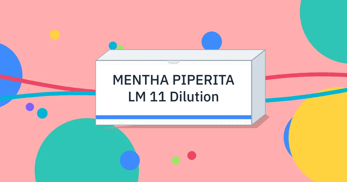 Symbolbild: Packung mit der Aufschrift MENTHA PIPERITA LM 11 Dilution (PZN 13604188) – Verfügbarkeit und Bezug in Apotheken in Frankfurt am Main