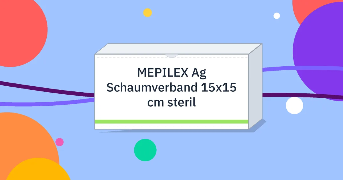 Symbolbild: Packung mit der Aufschrift MEPILEX Ag Schaumverband 15x15 cm steril (PZN 18361336) – Verfügbarkeit und Bezug in Apotheken in Frankfurt am Main