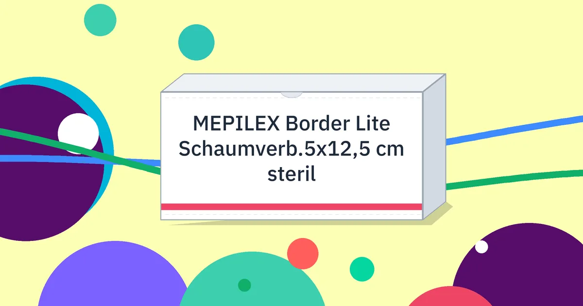 Symbolbild: Packung mit der Aufschrift MEPILEX Border Lite Schaumverb.5x12,5 cm steril (PZN 10264042) – Verfügbarkeit und Bezug in Apotheken in Frankfurt am Main