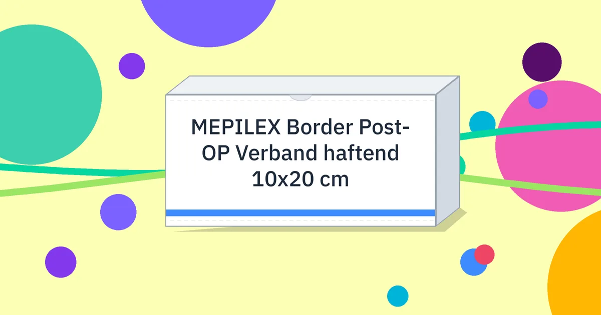 Symbolbild: Packung mit der Aufschrift MEPILEX Border Post-OP Verband haftend 10x20 cm (PZN 14335371) – Verfügbarkeit und Bezug in Apotheken in Frankfurt am Main