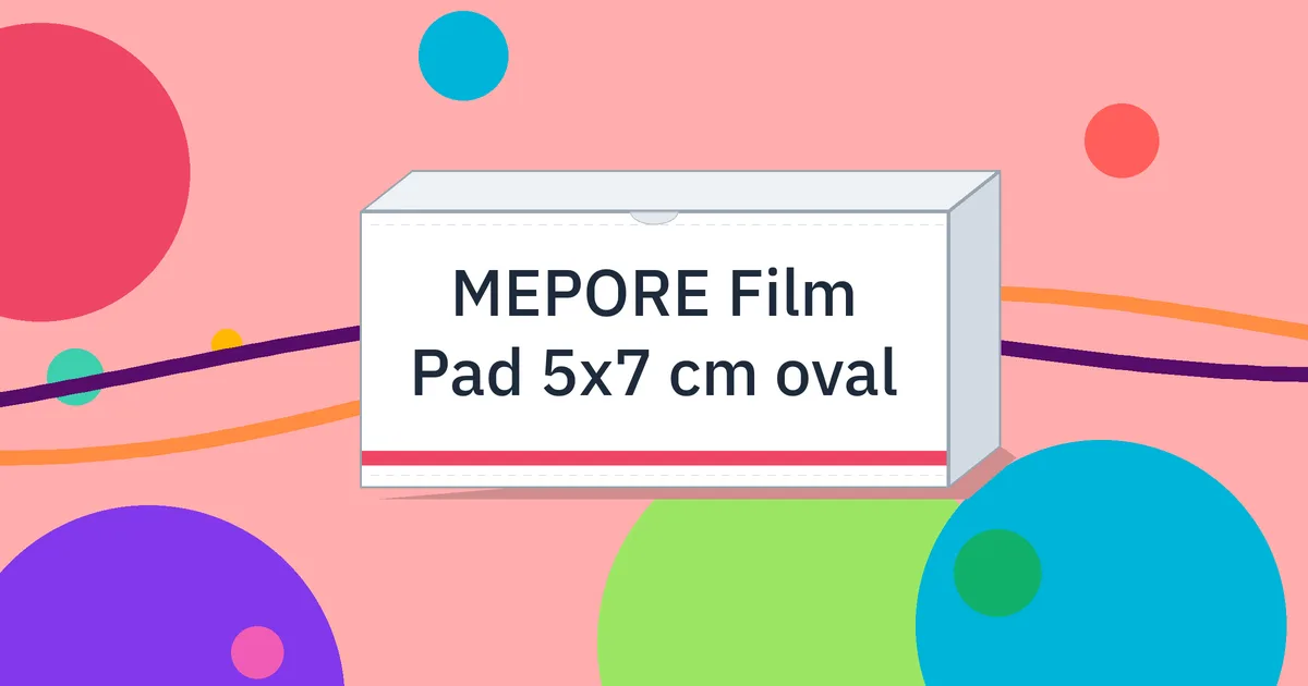 Symbolbild: Packung mit der Aufschrift MEPORE Film Pad 5x7 cm oval (PZN 11003125) – Verfügbarkeit und Bezug in Apotheken in Frankfurt am Main