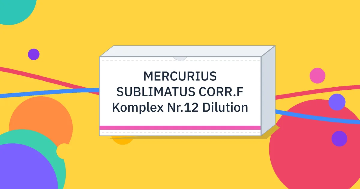 Symbolbild: Packung mit der Aufschrift MERCURIUS SUBLIMATUS CORR.F Komplex Nr.12 Dilution (PZN 01012726) – Verfügbarkeit und Bezug in Apotheken in Frankfurt am Main