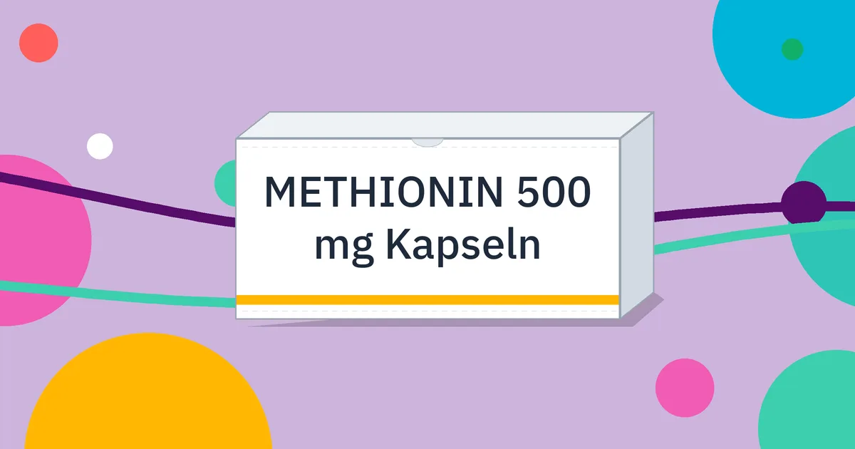 Symbolbild: Packung mit der Aufschrift METHIONIN 500 mg Kapseln (PZN 17170634) – Verfügbarkeit und Bezug in Apotheken in Frankfurt am Main