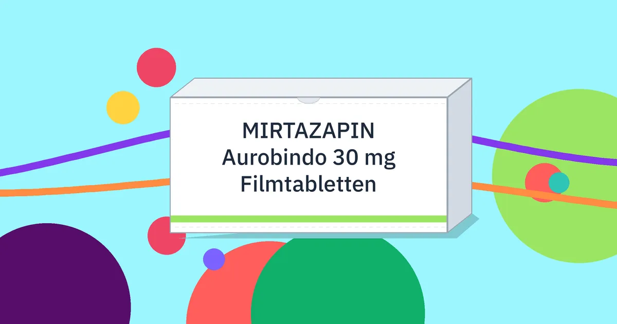 Symbolbild: Packung mit der Aufschrift MIRTAZAPIN Aurobindo 30 mg Filmtabletten (PZN 03674940) – Verfügbarkeit und Bezug in Apotheken in Frankfurt am Main