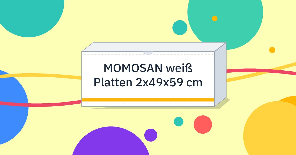 Symbolbild: Packung mit der Aufschrift MOMOSAN weiß Platten 2x49x59 cm (PZN 01651685) – Verfügbarkeit und Bezug in Apotheken in Frankfurt am Main