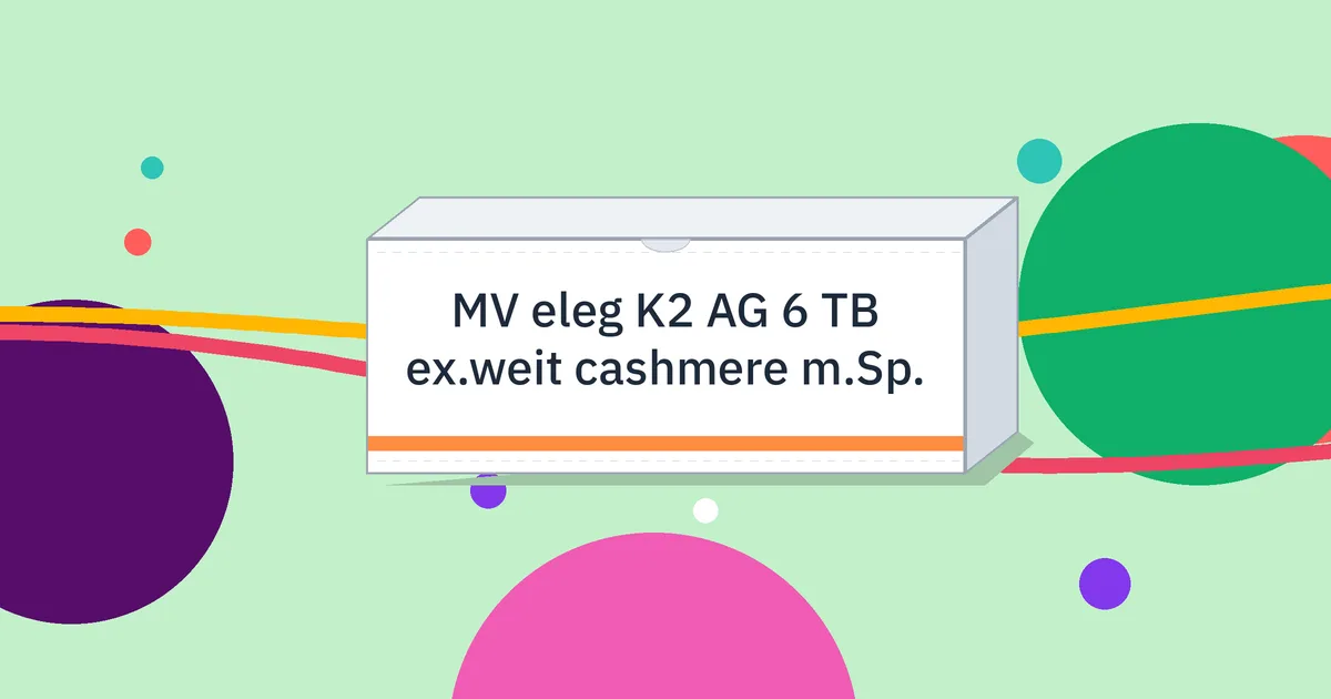 Symbolbild: Packung mit der Aufschrift MV eleg K2 AG 6 TB ex.weit cashmere m.Sp. (PZN 14679596) – Verfügbarkeit und Bezug in Apotheken in Frankfurt am Main