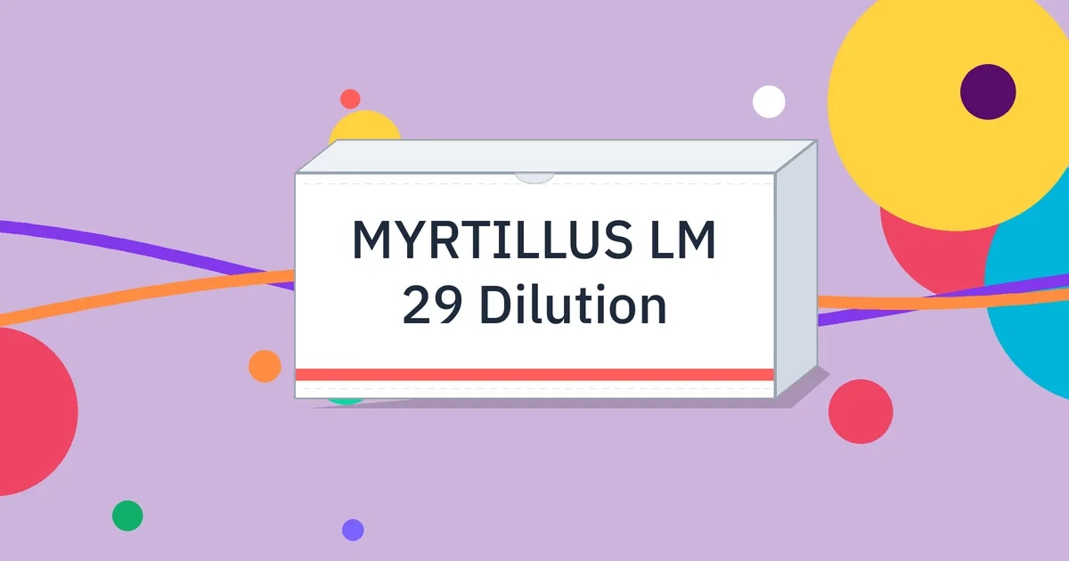 Symbolbild: Packung mit der Aufschrift MYRTILLUS LM 29 Dilution (PZN 13613715) – Verfügbarkeit und Bezug in Apotheken in Frankfurt am Main