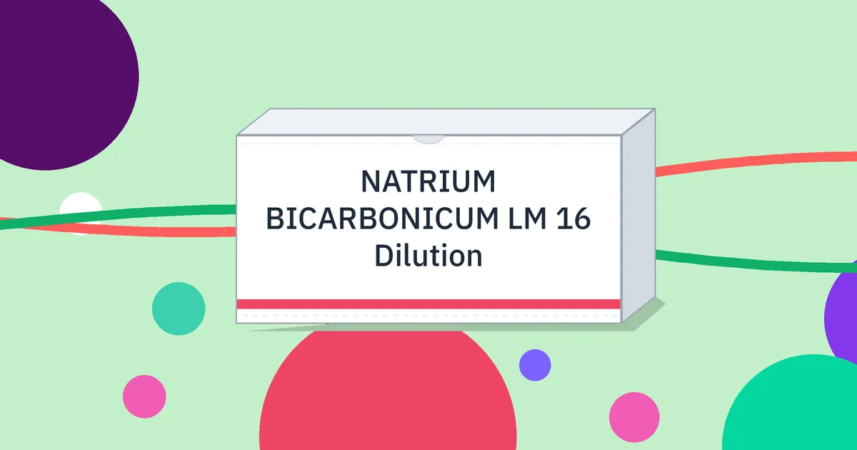 Symbolbild: Packung mit der Aufschrift NATRIUM BICARBONICUM LM 16 Dilution (PZN 12960320) – Verfügbarkeit und Bezug in Apotheken in Frankfurt am Main
