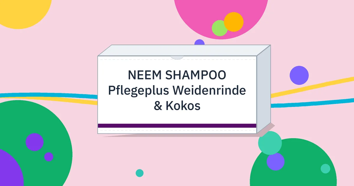 Symbolbild: Packung mit der Aufschrift NEEM SHAMPOO Pflegeplus Weidenrinde & Kokos (PZN 17544247) – Verfügbarkeit und Bezug in Apotheken in Frankfurt am Main