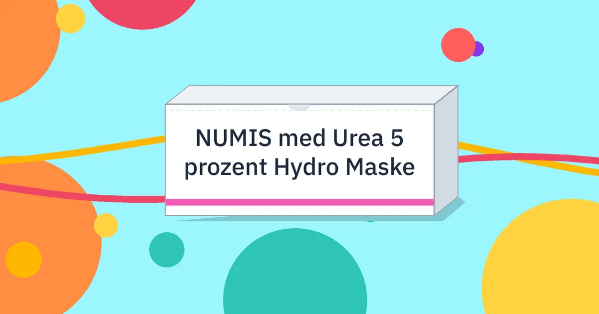 Symbolbild: Packung mit der Aufschrift NUMIS med Urea 5 prozent Hydro Maske (PZN 09279819) – Verfügbarkeit und Bezug in Apotheken in Frankfurt am Main