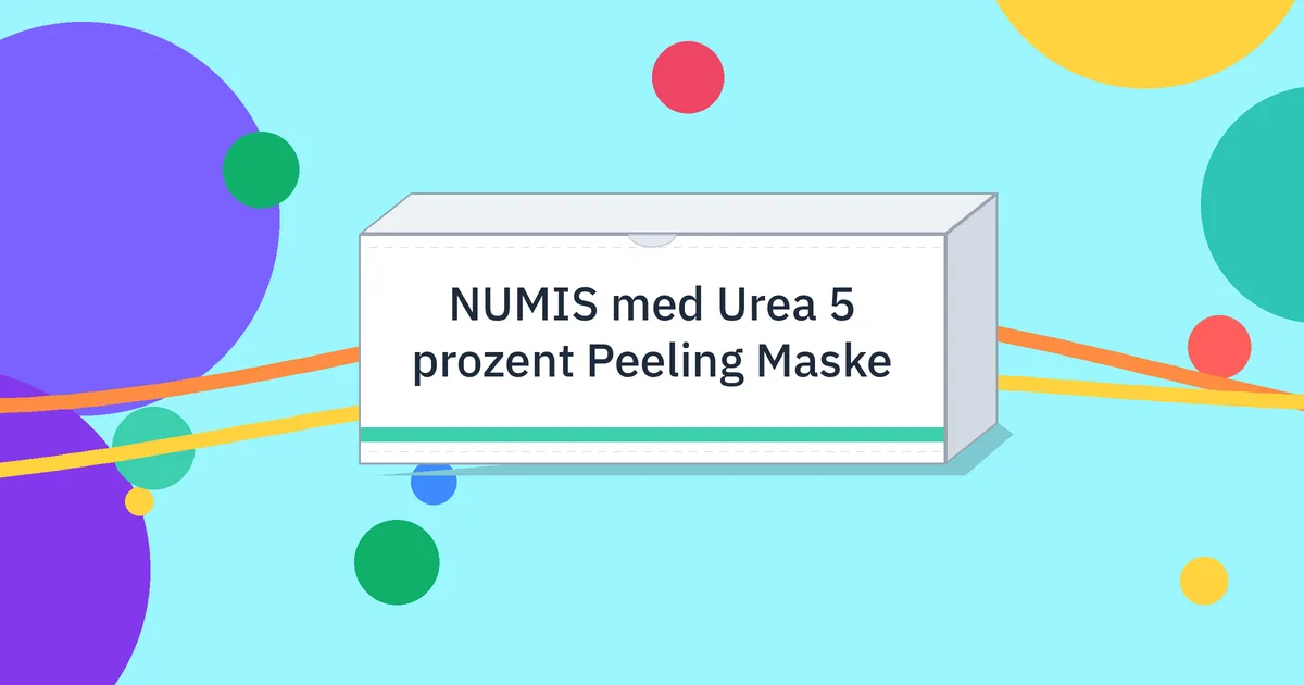 Symbolbild: Packung mit der Aufschrift NUMIS med Urea 5 prozent Peeling Maske (PZN 09279802) – Verfügbarkeit und Bezug in Apotheken in Frankfurt am Main