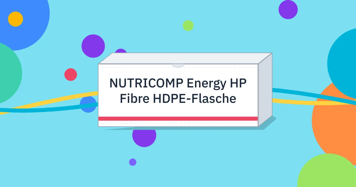 Symbolbild: Packung mit der Aufschrift NUTRICOMP Energy HP Fibre HDPE-Flasche (PZN 11133922) – Verfügbarkeit und Bezug in Apotheken in Frankfurt am Main