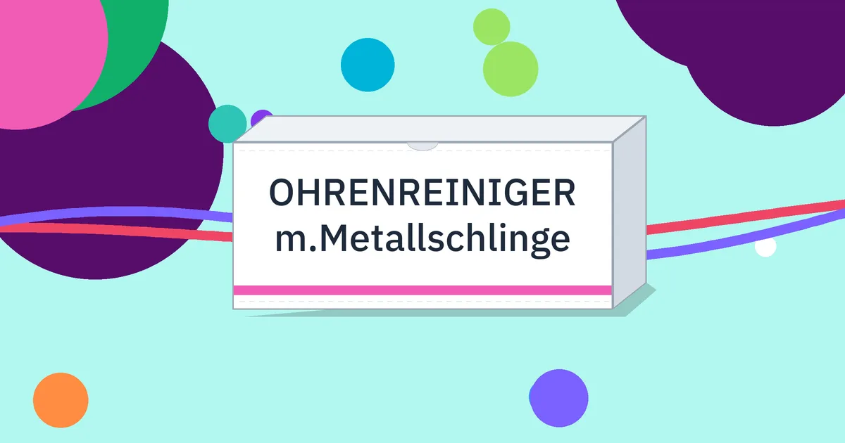 Symbolbild: Packung mit der Aufschrift OHRENREINIGER m.Metallschlinge (PZN 02072989) – Verfügbarkeit und Bezug in Apotheken in Frankfurt am Main