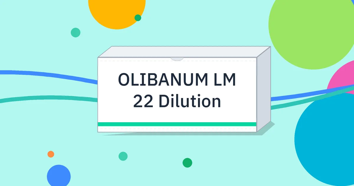 Symbolbild: Packung mit der Aufschrift OLIBANUM LM 22 Dilution (PZN 12971795) – Verfügbarkeit und Bezug in Apotheken in Frankfurt am Main