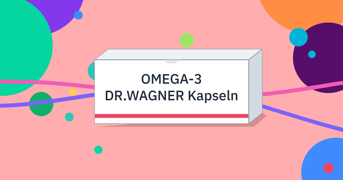 Symbolbild: Packung mit der Aufschrift OMEGA-3 DR.WAGNER Kapseln (PZN 11029219) – Verfügbarkeit und Bezug in Apotheken in Frankfurt am Main