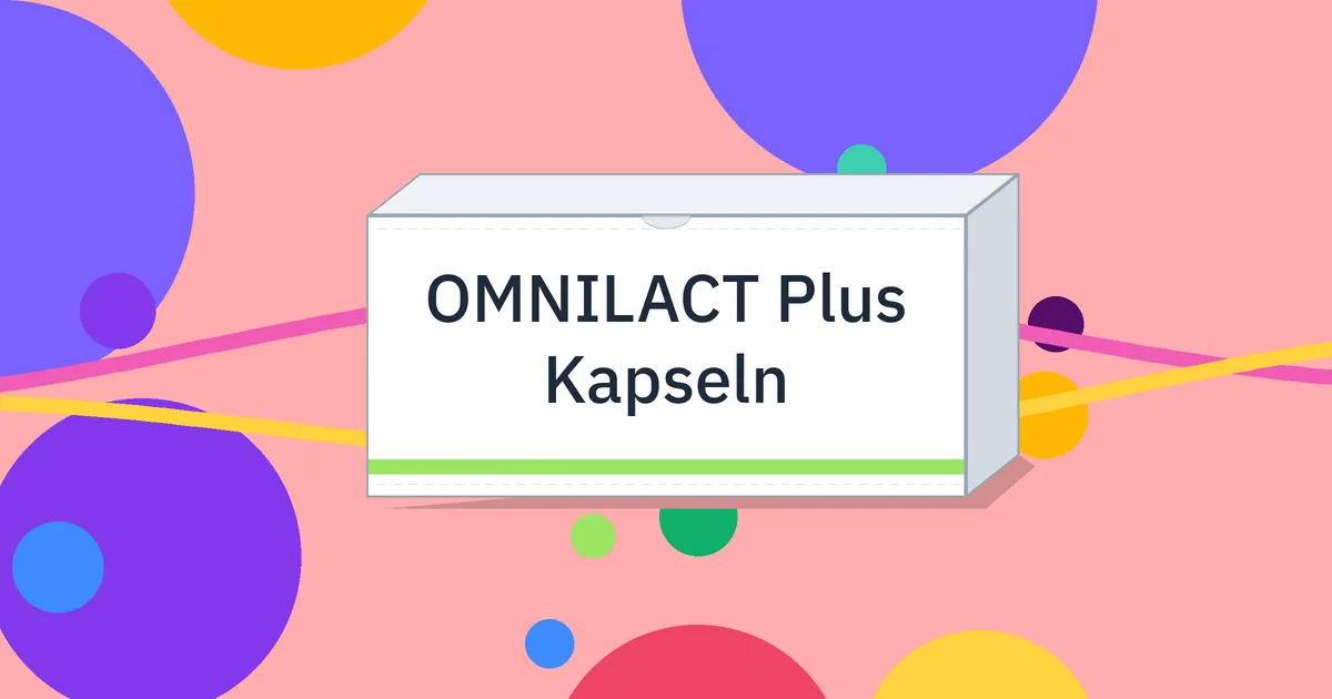 Symbolbild: Packung mit der Aufschrift OMNILACT Plus Kapseln (PZN 09732236) – Verfügbarkeit und Bezug in Apotheken in Frankfurt am Main