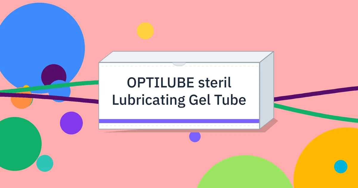 Symbolbild: Packung mit der Aufschrift OPTILUBE steril Lubricating Gel Tube (PZN 12558960) – Verfügbarkeit und Bezug in Apotheken in Frankfurt am Main