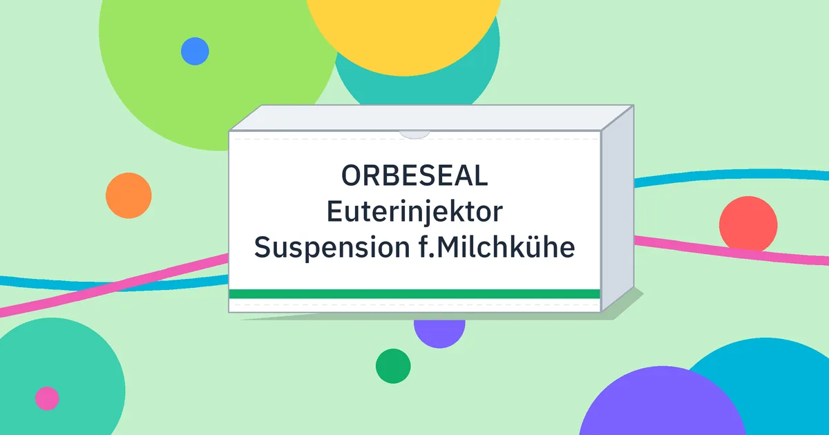 Symbolbild: Packung mit der Aufschrift ORBESEAL Euterinjektor Suspension f.Milchkühe (PZN 07002864) – Verfügbarkeit und Bezug in Apotheken in Frankfurt am Main