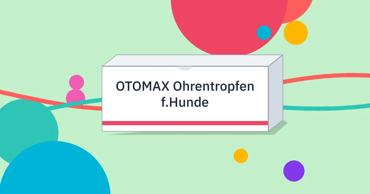 Symbolbild: Packung mit der Aufschrift OTOMAX Ohrentropfen f.Hunde (PZN 00749494) – Verfügbarkeit und Bezug in Apotheken in Frankfurt am Main
