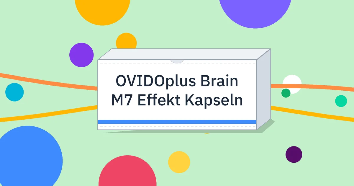 Symbolbild: Packung mit der Aufschrift OVIDOplus Brain M7 Effekt Kapseln (PZN 12726280) – Verfügbarkeit und Bezug in Apotheken in Frankfurt am Main