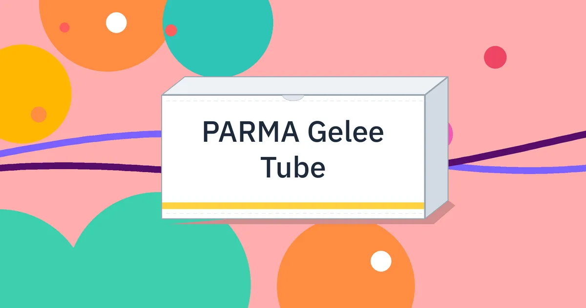 Symbolbild: Packung mit der Aufschrift PARMA Gelee Tube (PZN 01734661) – Verfügbarkeit und Bezug in Apotheken in Frankfurt am Main