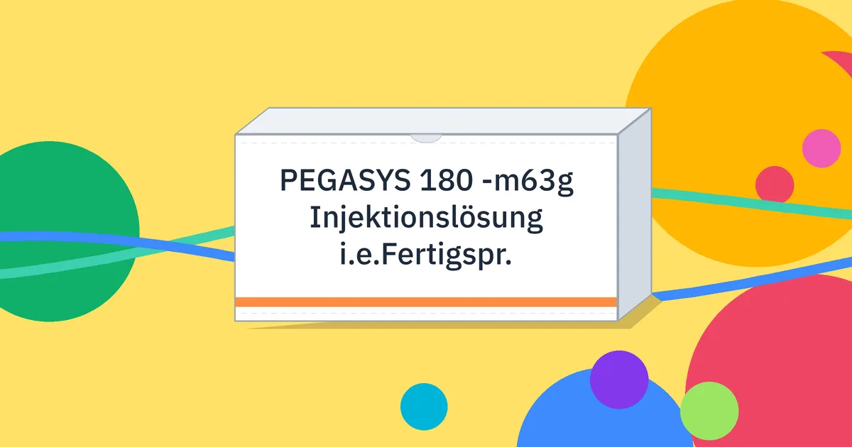 Symbolbild: Packung mit der Aufschrift PEGASYS 180 -m63g Injektionslösung i.e.Fertigspr. (PZN 06714640) – Verfügbarkeit und Bezug in Apotheken in Frankfurt am Main