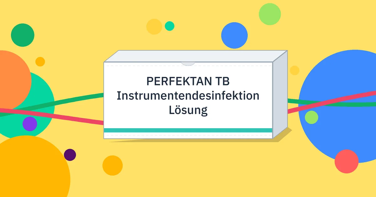 Symbolbild: Packung mit der Aufschrift PERFEKTAN TB Instrumentendesinfektion Lösung (PZN 01833877) – Verfügbarkeit und Bezug in Apotheken in Frankfurt am Main