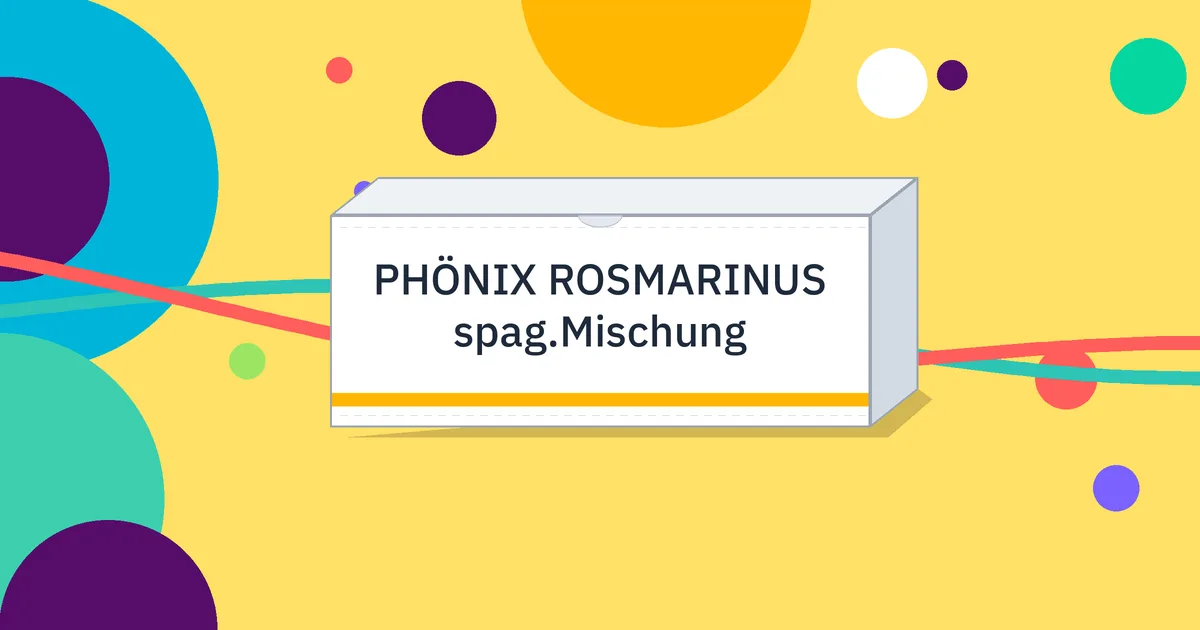 Symbolbild: Packung mit der Aufschrift PHÖNIX ROSMARINUS spag.Mischung (PZN 04223688) – Verfügbarkeit und Bezug in Apotheken in Frankfurt am Main