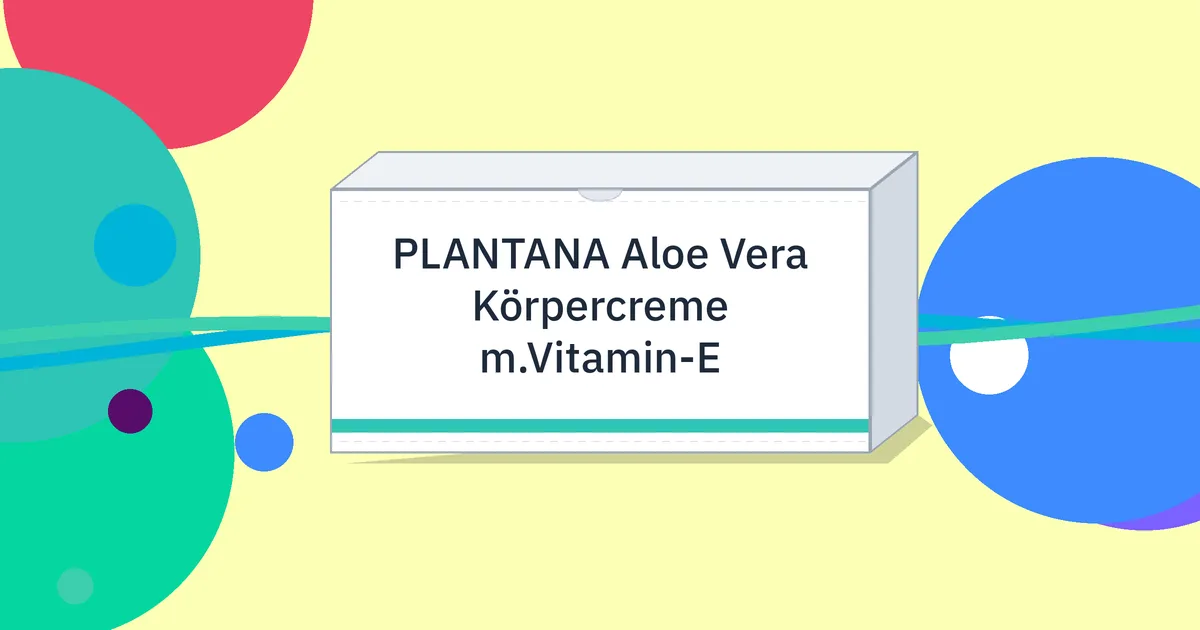 Symbolbild: Packung mit der Aufschrift PLANTANA Aloe Vera Körpercreme m.Vitamin-E (PZN 18232136) – Verfügbarkeit und Bezug in Apotheken in Frankfurt am Main