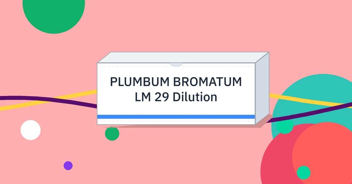 Symbolbild: Packung mit der Aufschrift PLUMBUM BROMATUM LM 29 Dilution (PZN 13039966) – Verfügbarkeit und Bezug in Apotheken in Frankfurt am Main