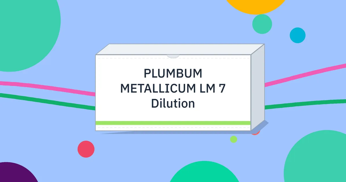 Symbolbild: Packung mit der Aufschrift PLUMBUM METALLICUM LM 7 Dilution (PZN 13041064) – Verfügbarkeit und Bezug in Apotheken in Frankfurt am Main